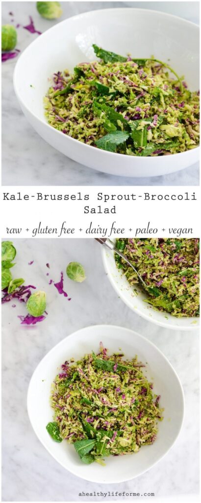 Kale Brussels Sprout Broccoli Salad » A Healthy Life For Me