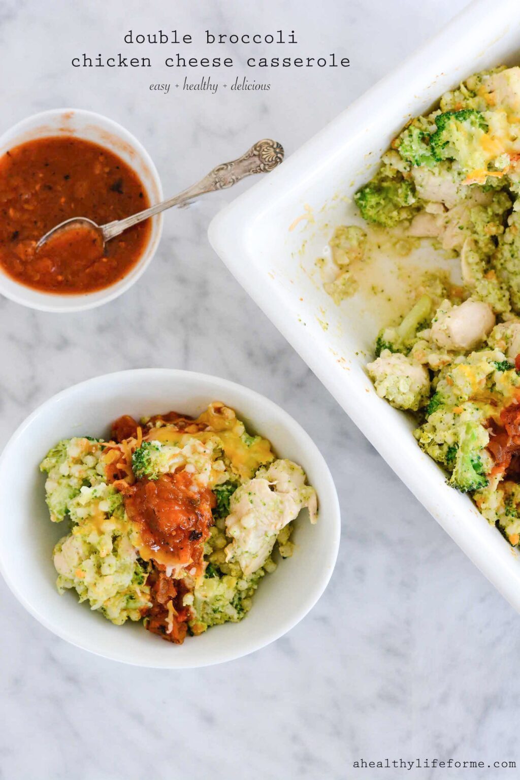 Double Broccoli Chicken Cheese Casserole » A Healthy Life For Me