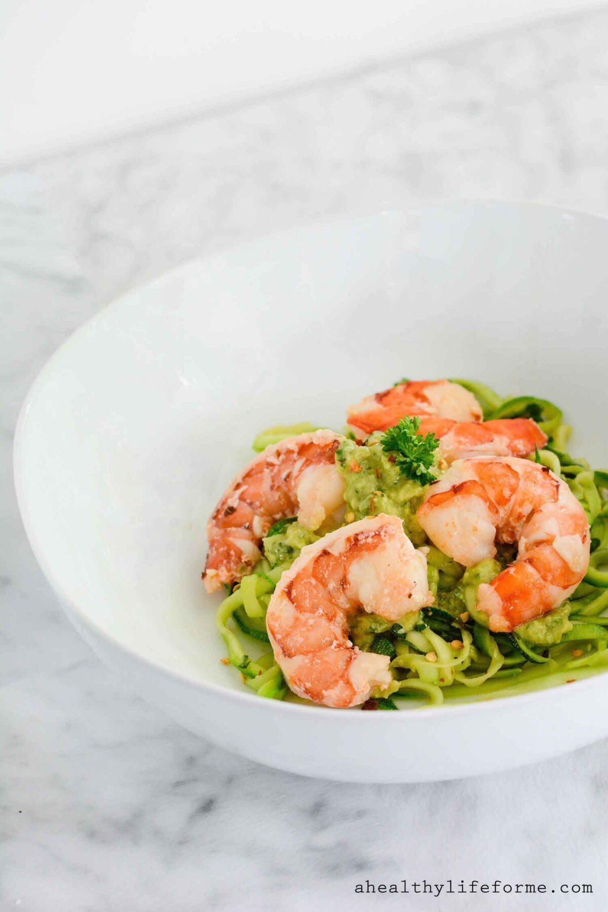 Zucchini Noodle Shrimp Scampi » A Healthy Life For Me