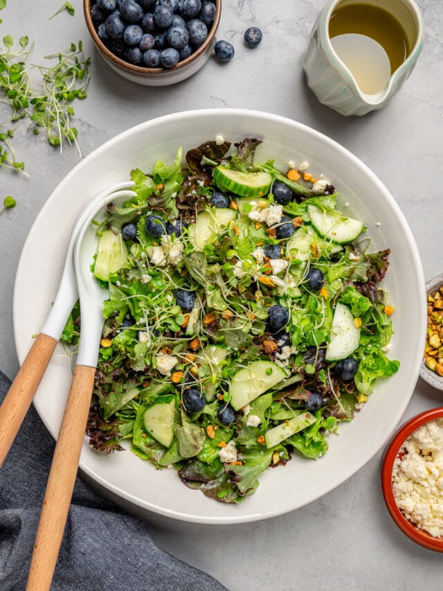 Spring Mix Salad with Champagne Dressing | A Healthy Life for Me