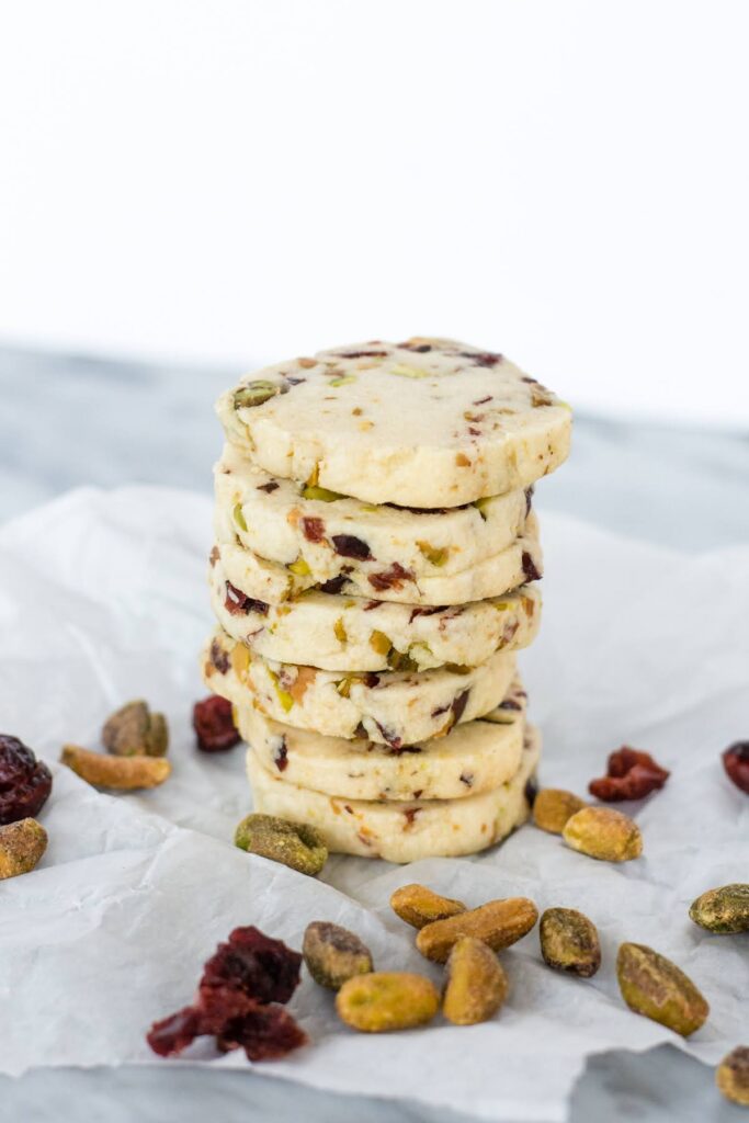 Gluten Free Cranberry Pistachio Shortbread Cookies | A Healthy Life for Me